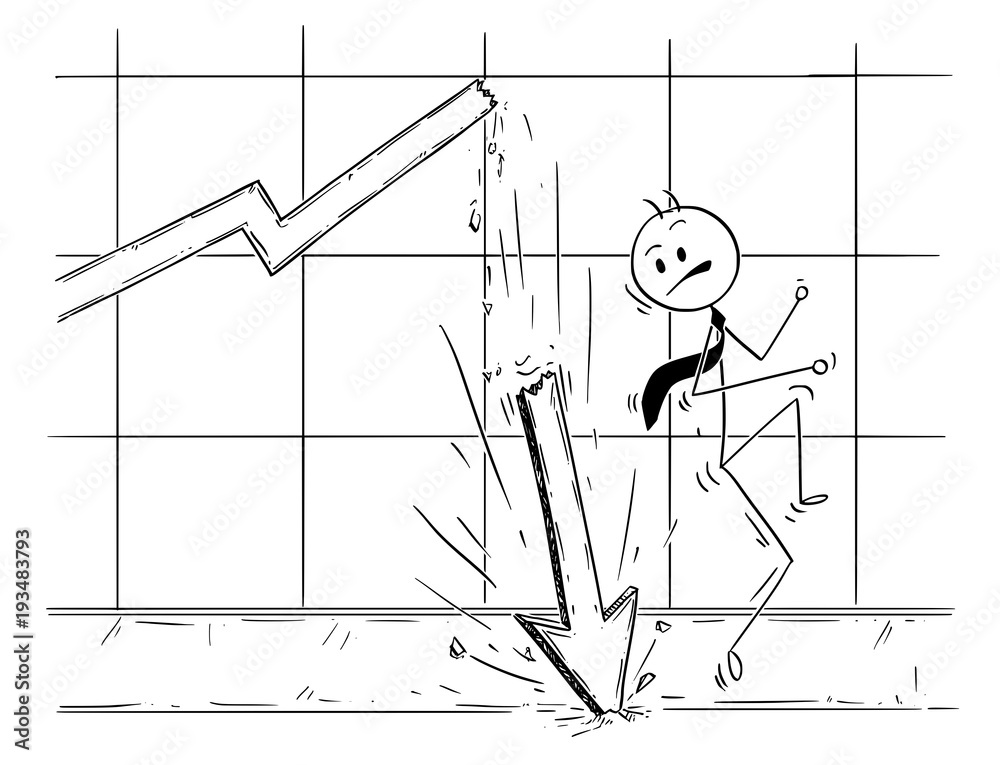 Vetor de Cartoon stick man drawing conceptual illustration of ...