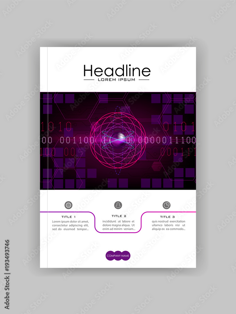 Futuristic future sci fi atom with internet technology and business ...