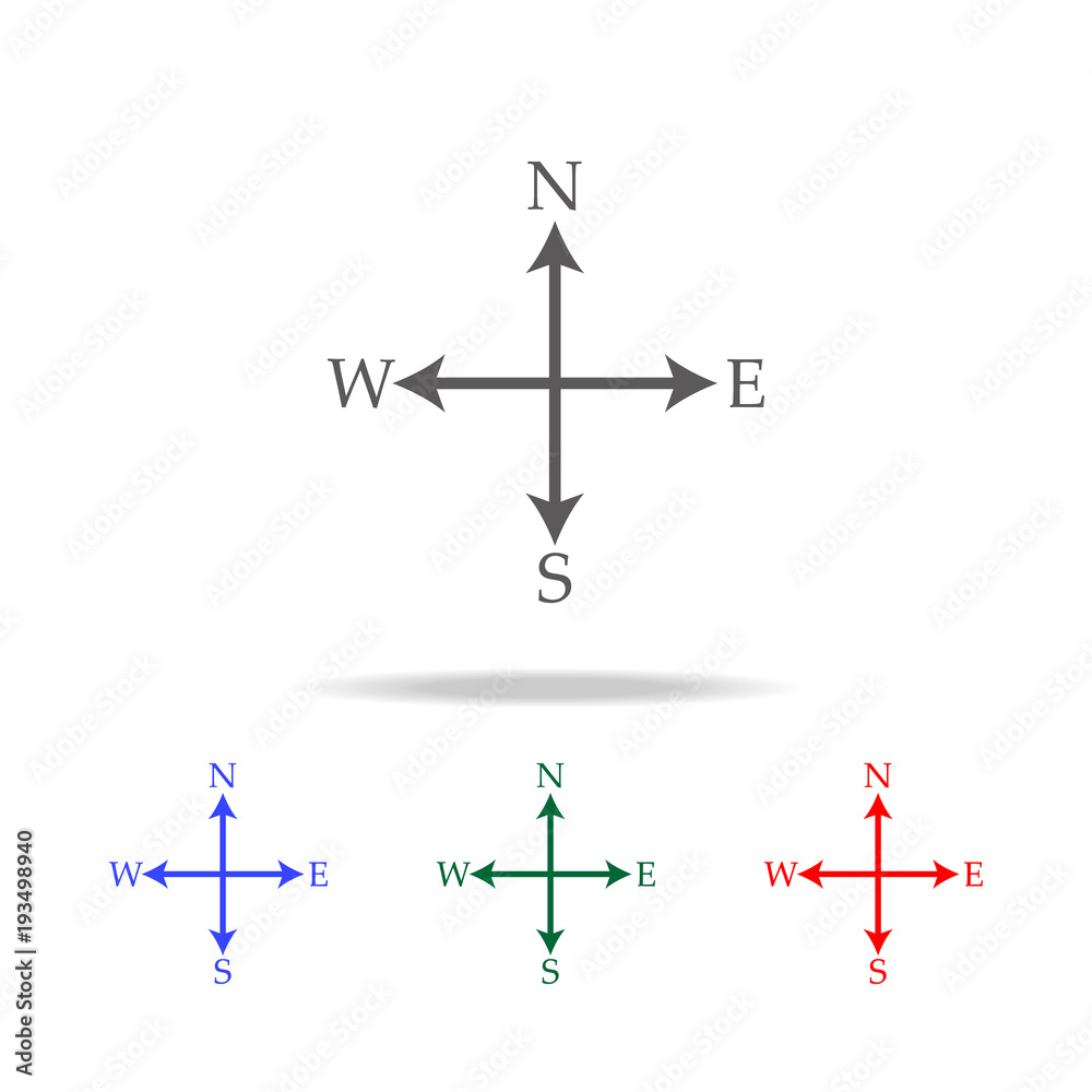 compas directions icon. Elements in multi colored icons for mobile ...