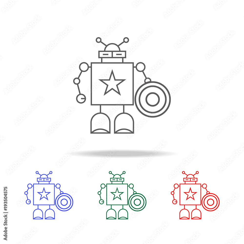 robot super hero icon. Elements in multi colored icons for mobile ...