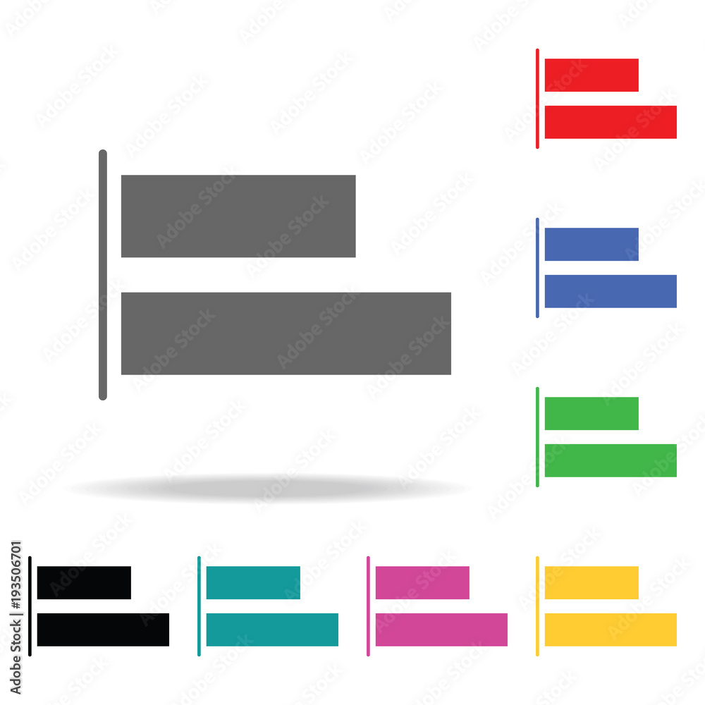 alignment button icon. Elements in multi colored icons for mobile ...