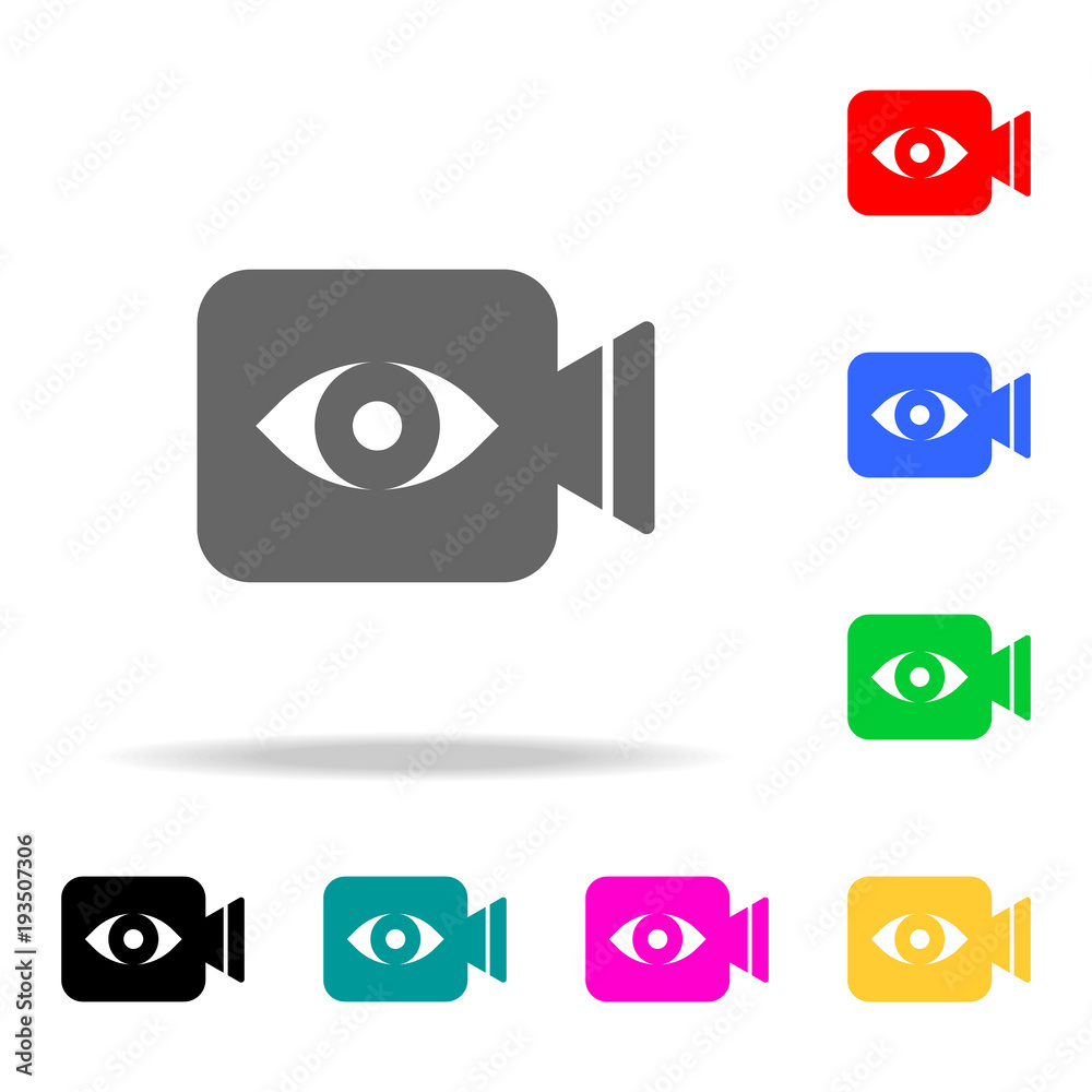 Camera eye web icon. Elements in multi colored icons for mobile concept ...