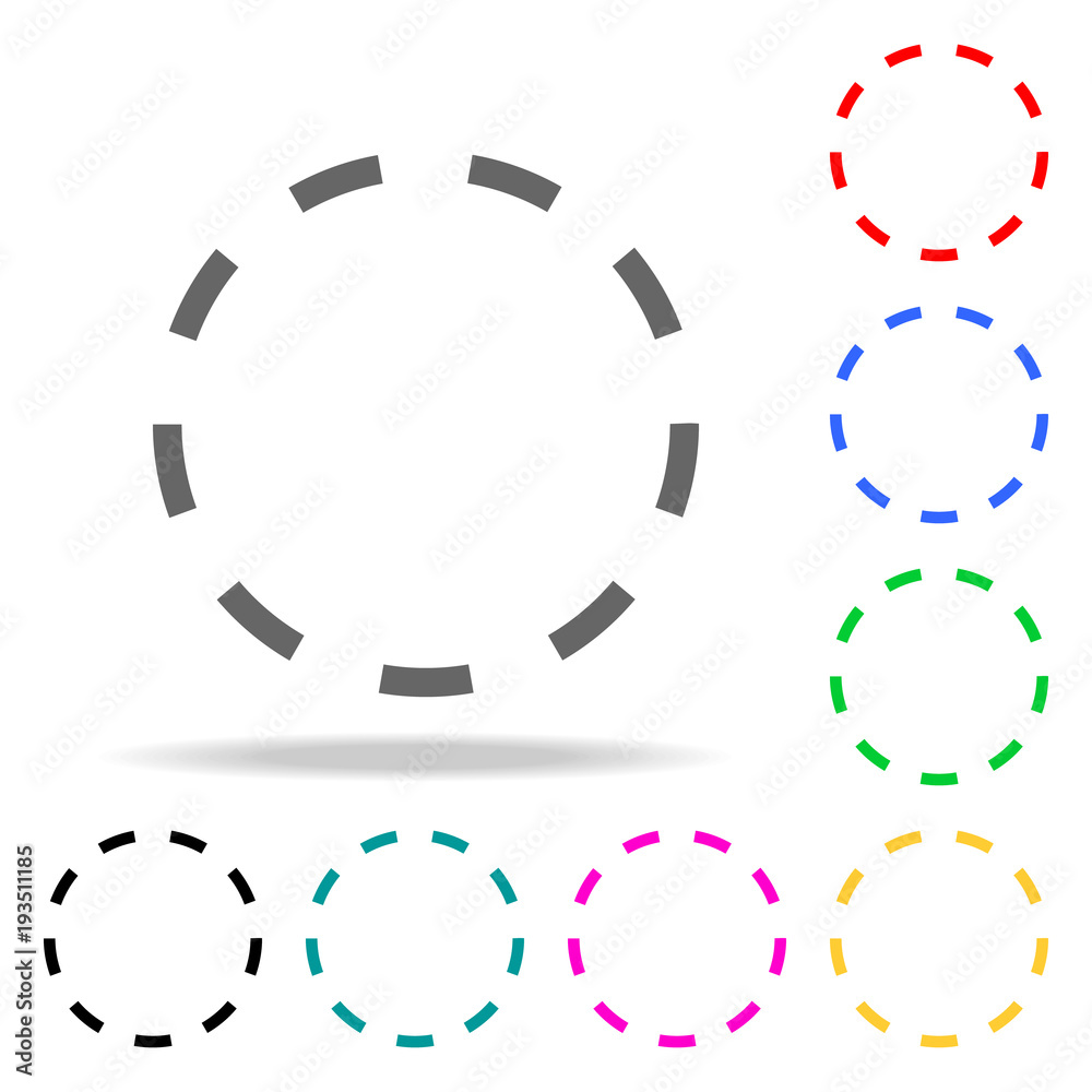 circle dash icon. Elements in multi colored icons for mobile concept ...