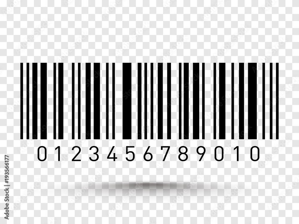 Barcode isolated on transparent background. Vector icon Stock Vector ...