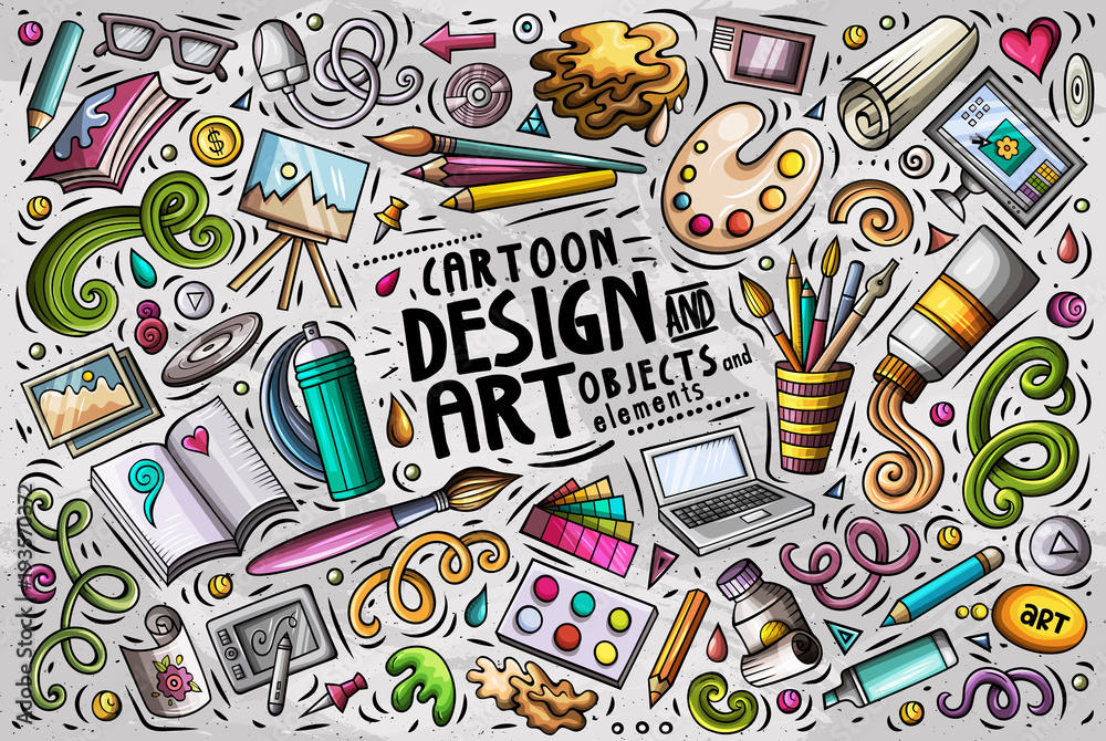 Vector set of design theme items Stock Vector | Adobe Stock