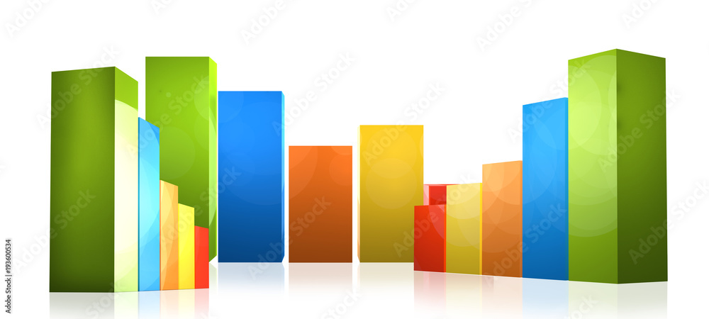 scale bar chart 3d rendering isolated Stock Illustration | Adobe Stock