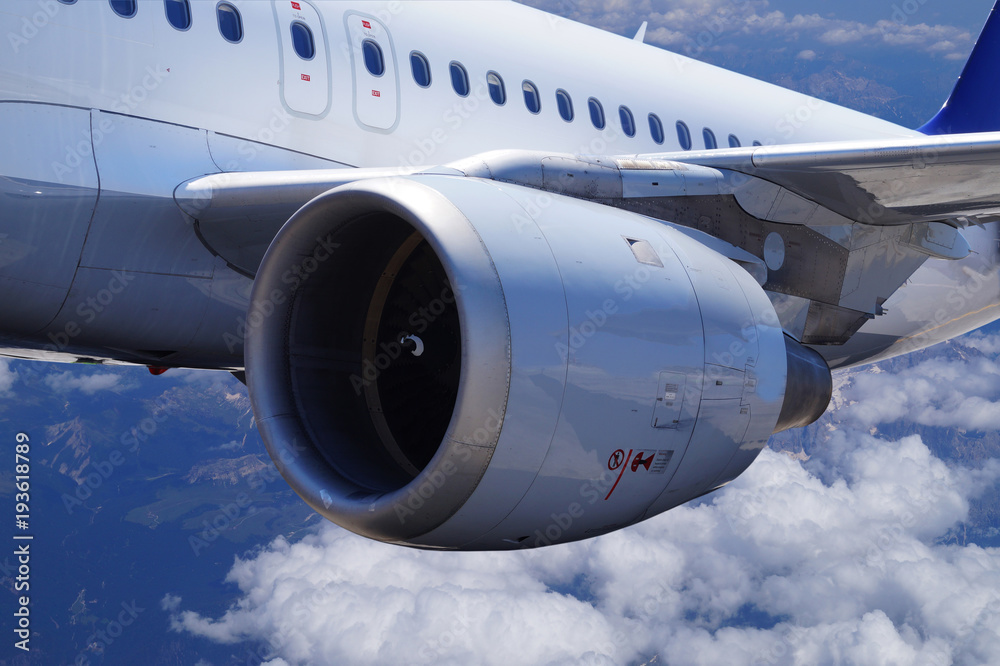 Airplane Engine Side View