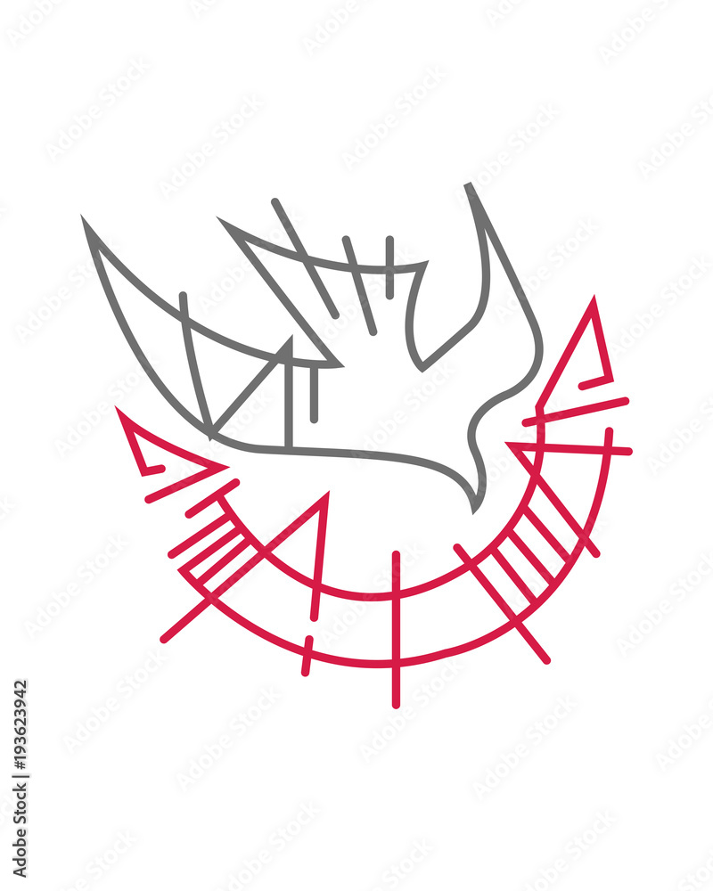 Holy Spirit symbol ink illustration Stock Vector | Adobe Stock