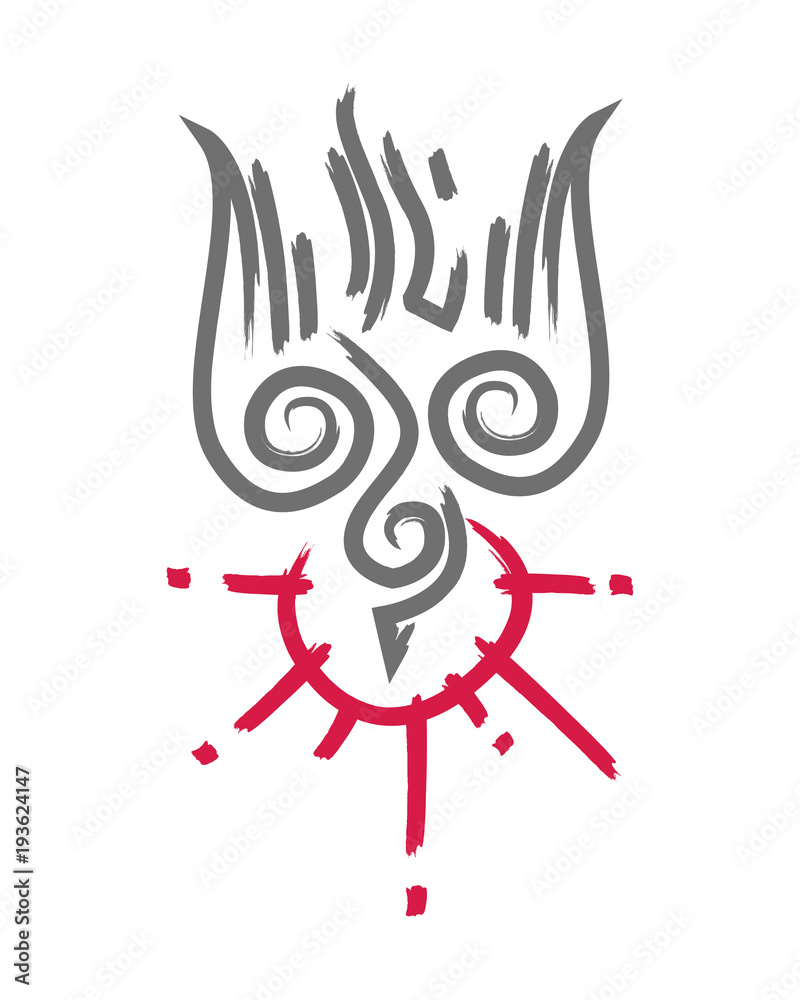 Holy Spirit symbol ink illustration Stock Vector | Adobe Stock