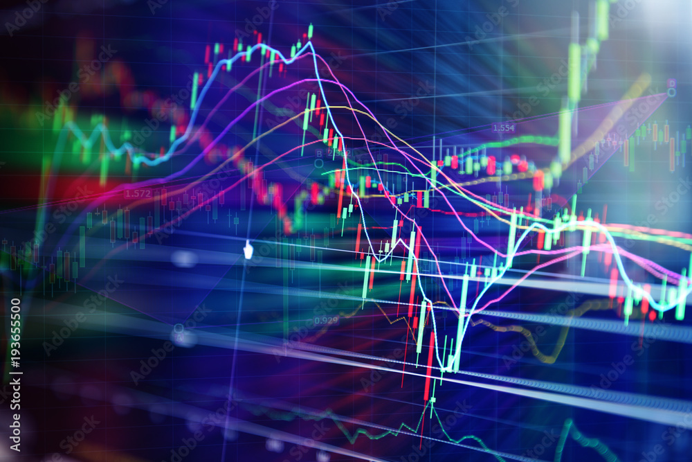 Foto de financial stock market graph chart of stock market investment ...