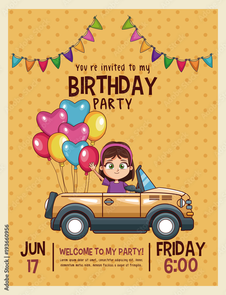 Graphic Design Birthday Invitation