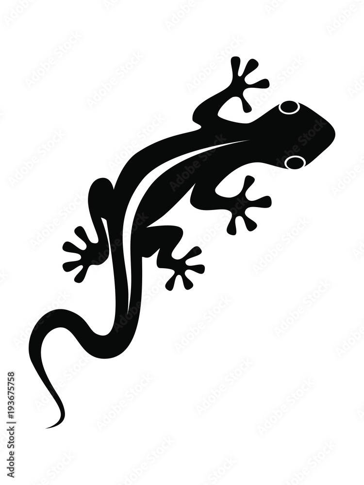 Lizard graphic icon. Lizard black sign isolated on white background ...