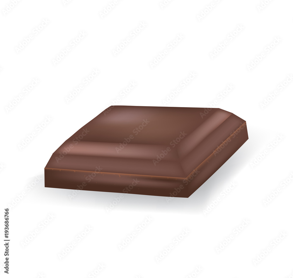 Chocolate cube. vector illustration Stock Vector | Adobe Stock