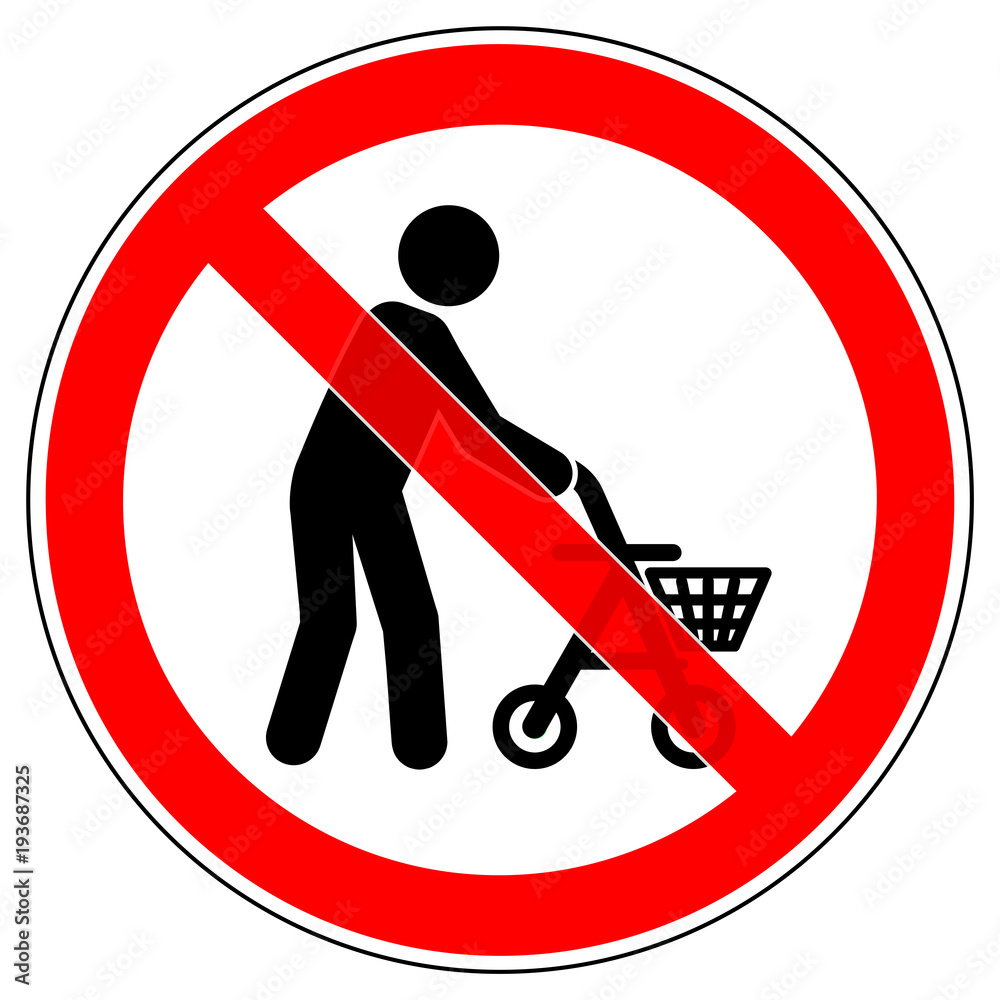 srr338 SignRoundRed - german - Verbotszeichen: Shopper / Personen mit ... srr338 SignRoundRed - german - Verbotszeichen: Shopper / Personen mit ...