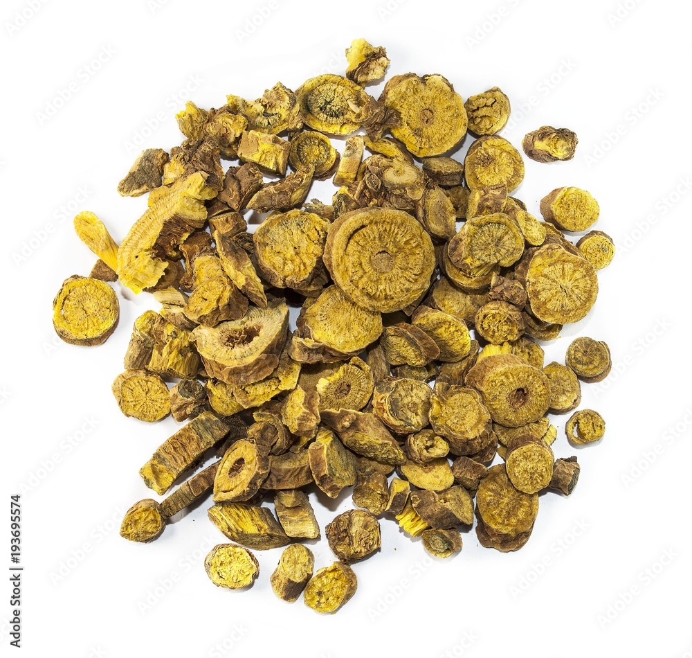 Radix Scutellariae, chinese herbal medicine isolated. Huang Qin Stock ...