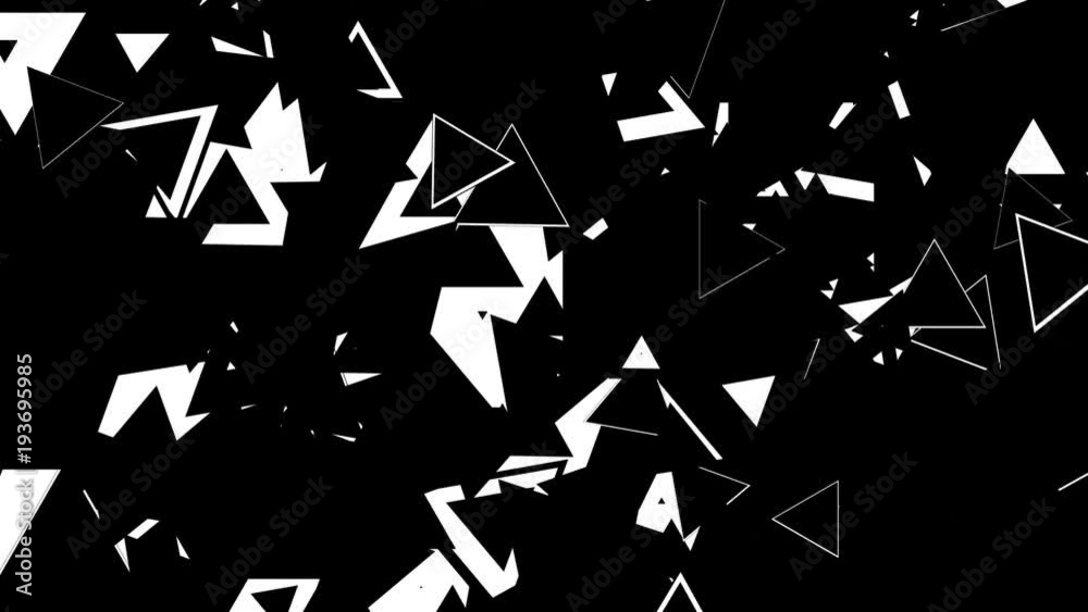 Animation of Multiple triangles formation in Random Shape Loop ; high ...