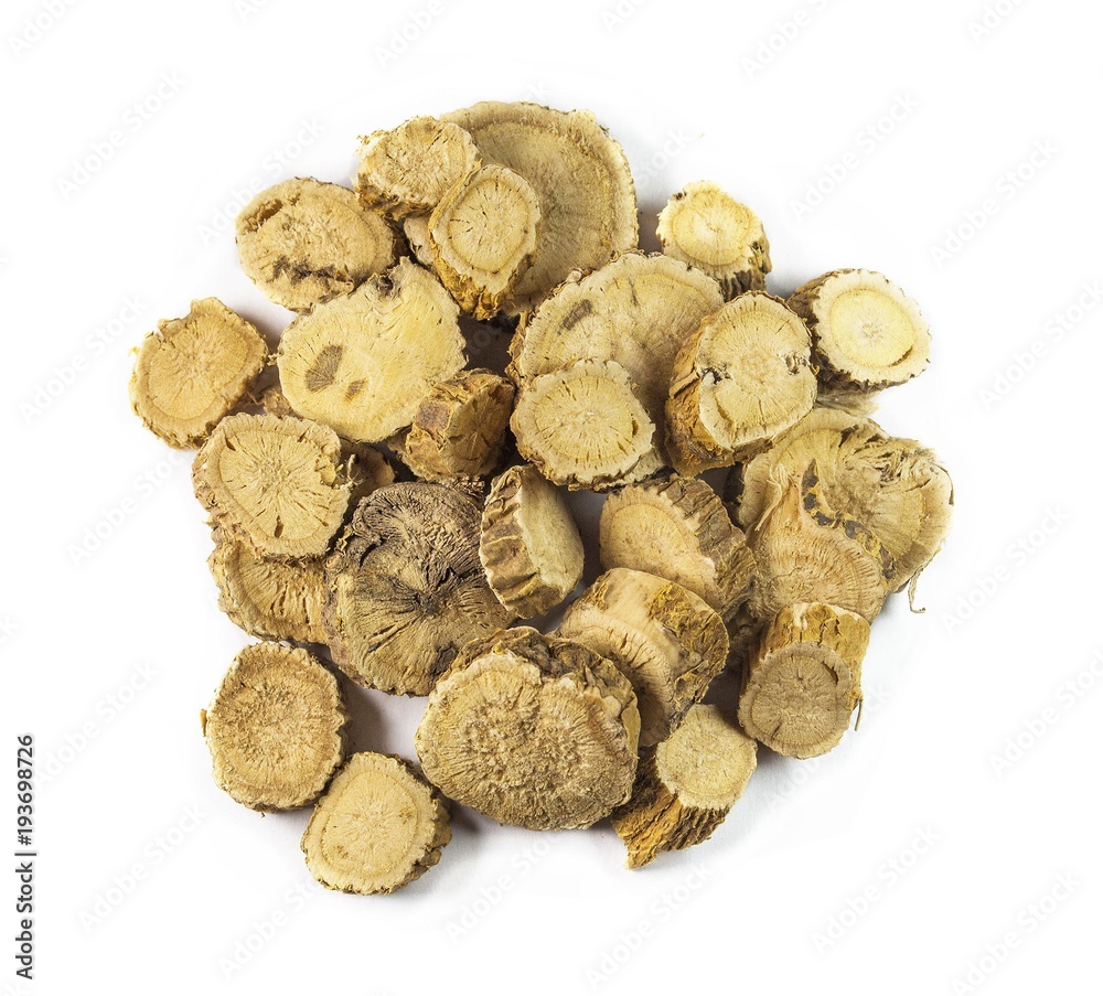 Radix Sophorae flavescentis, chinese herbal medicine isolated. Ku Shen ...
