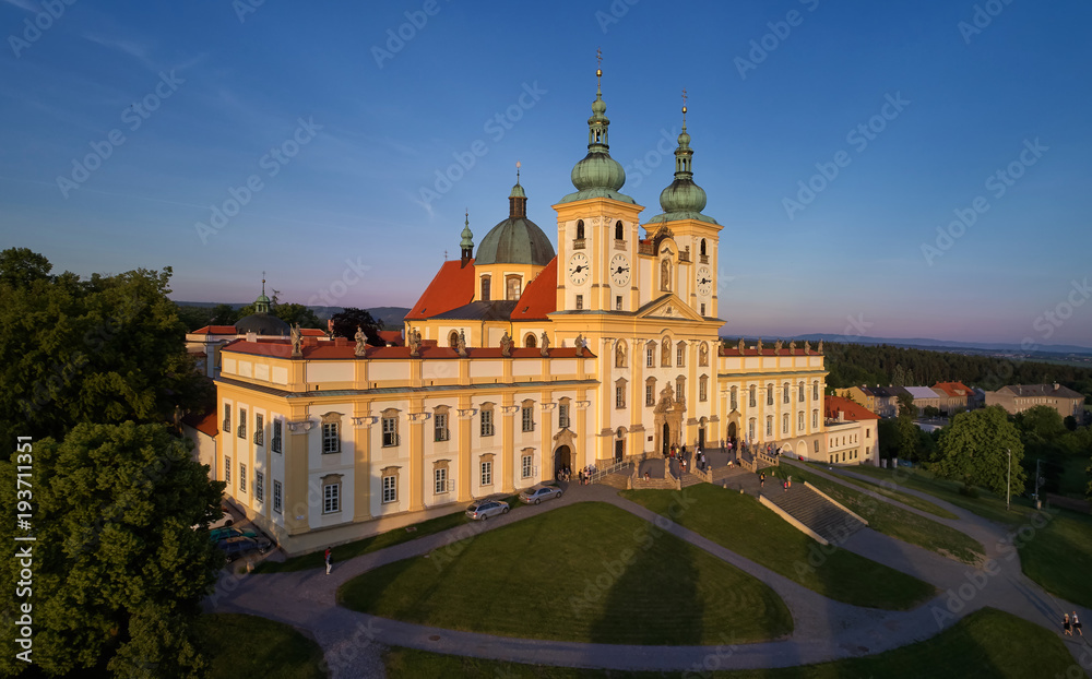 Aerial view on Pilgrimage Church of the Visitation of the Virgin Mary ...