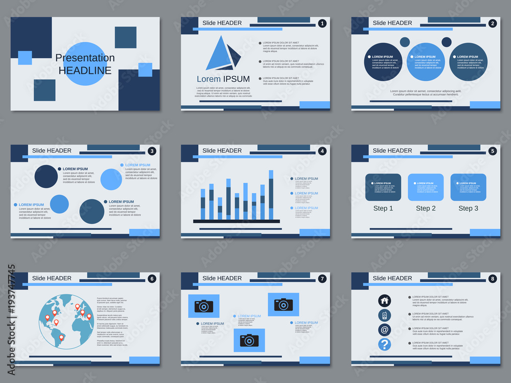 Professional business presentation, slide show vector design template ...