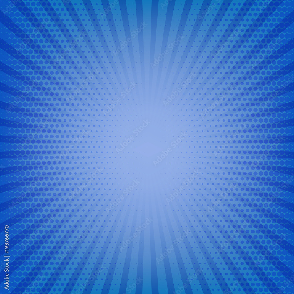 Superhero background. Comic cartoon backdrop with halftone effects and ...