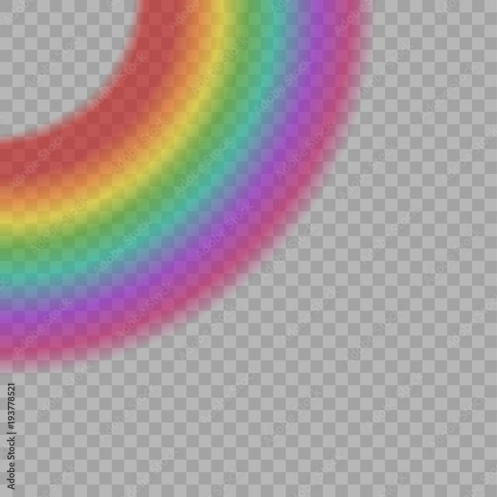Rainbow isolated on transparent background. Translucent rainbow ...