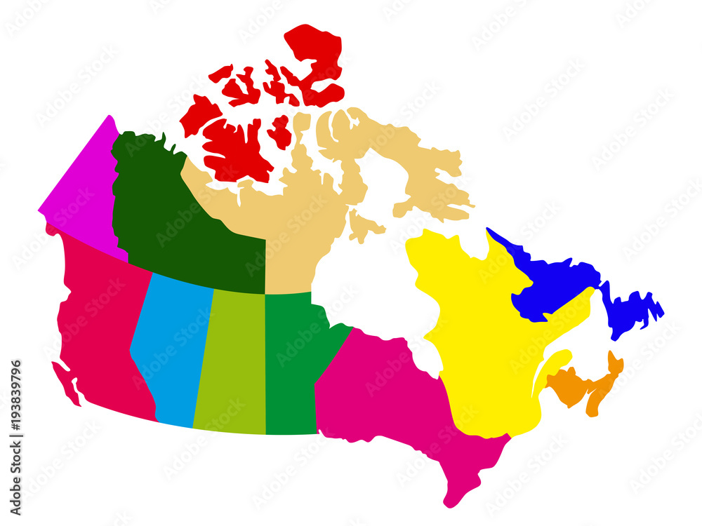 Political map of Canada Stock Vector | Adobe Stock