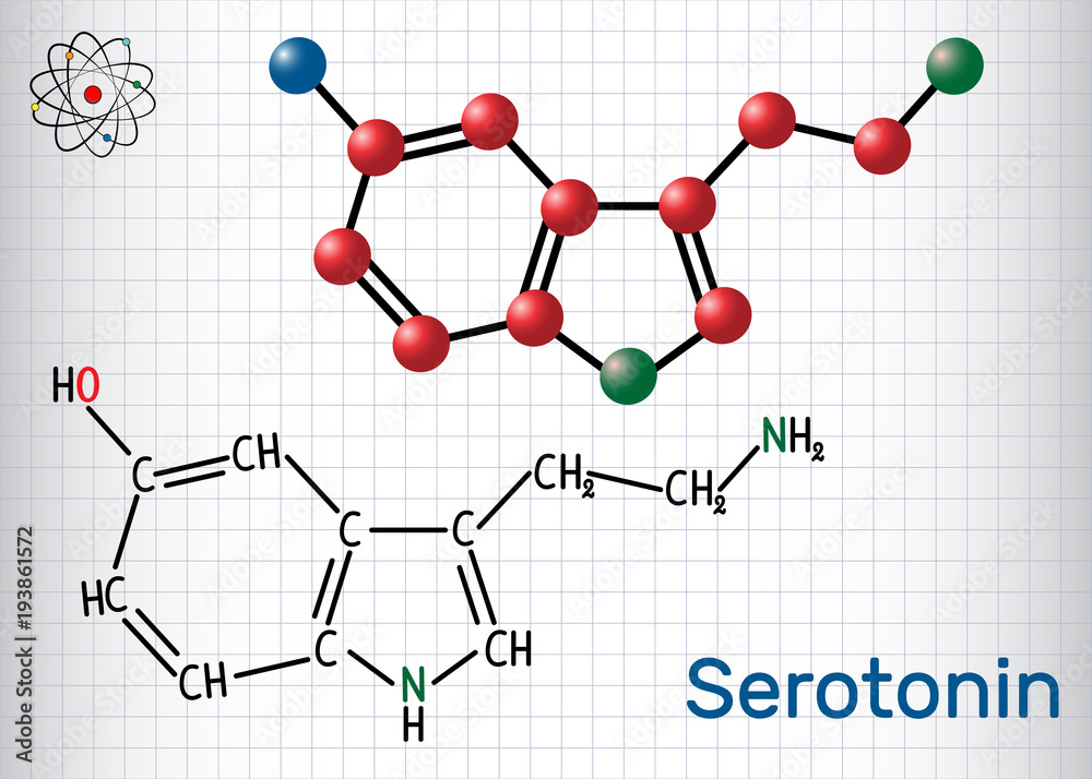 Serotonin Molecule Structure