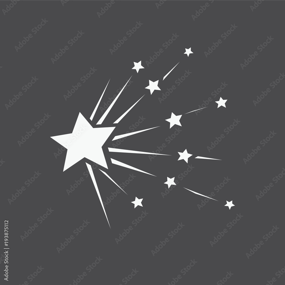 Falling stars vector set with different tails. Shooting star isolated ...