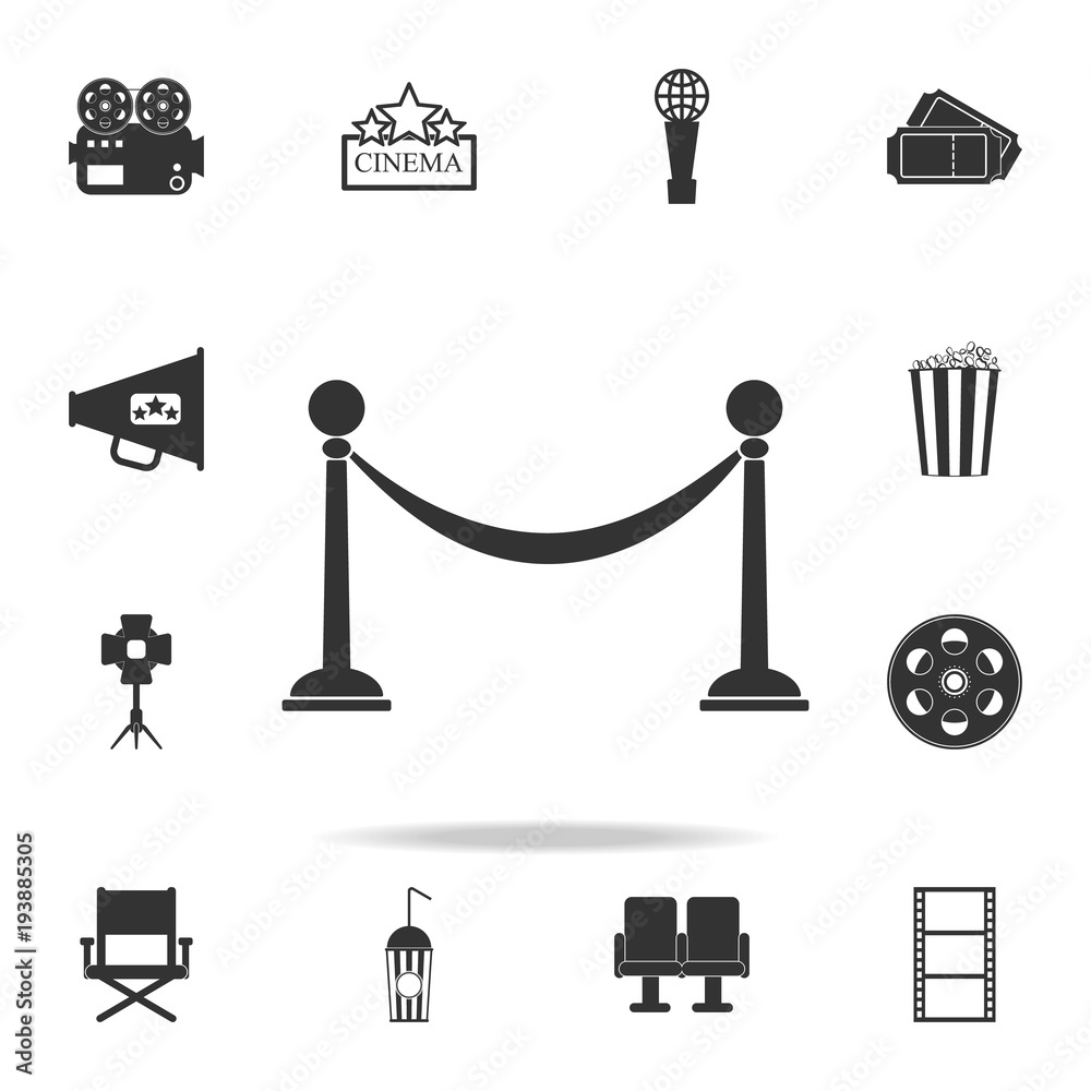 Rack guard rails icon. Set of cinema element icons. Premium quality ...