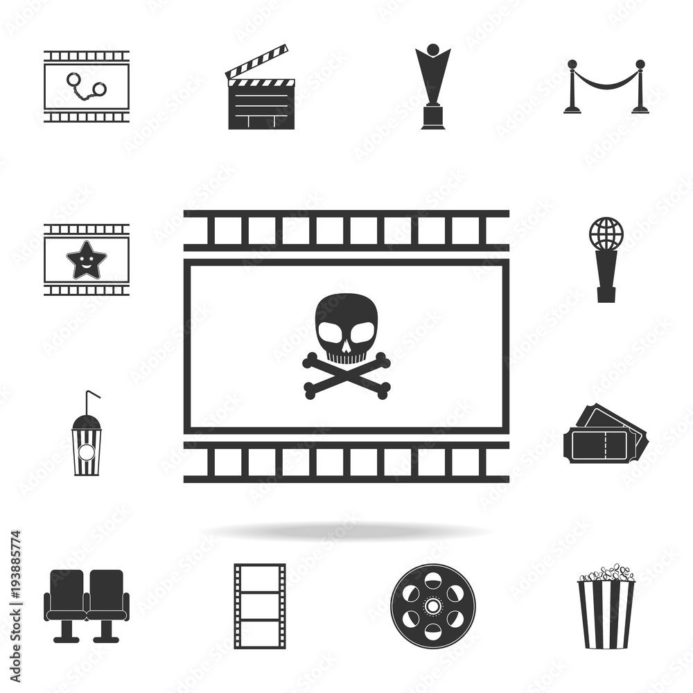 thriller icon. Set of cinema element icons. Premium quality graphic ...