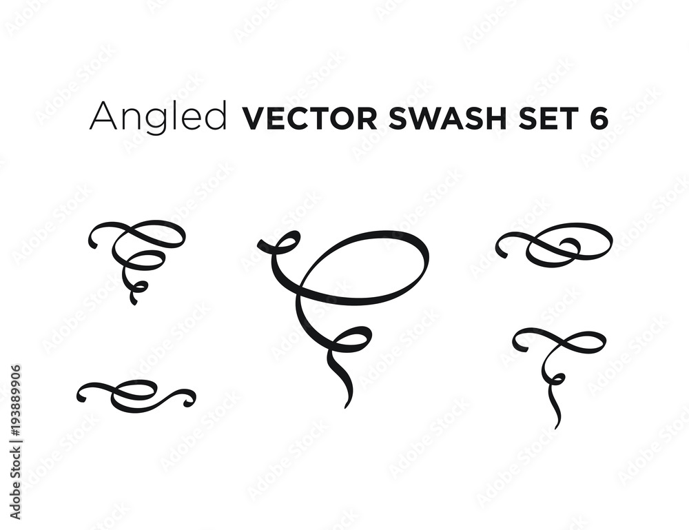 Calligraphic swashes for invitation or classic logo design. Black swash ...