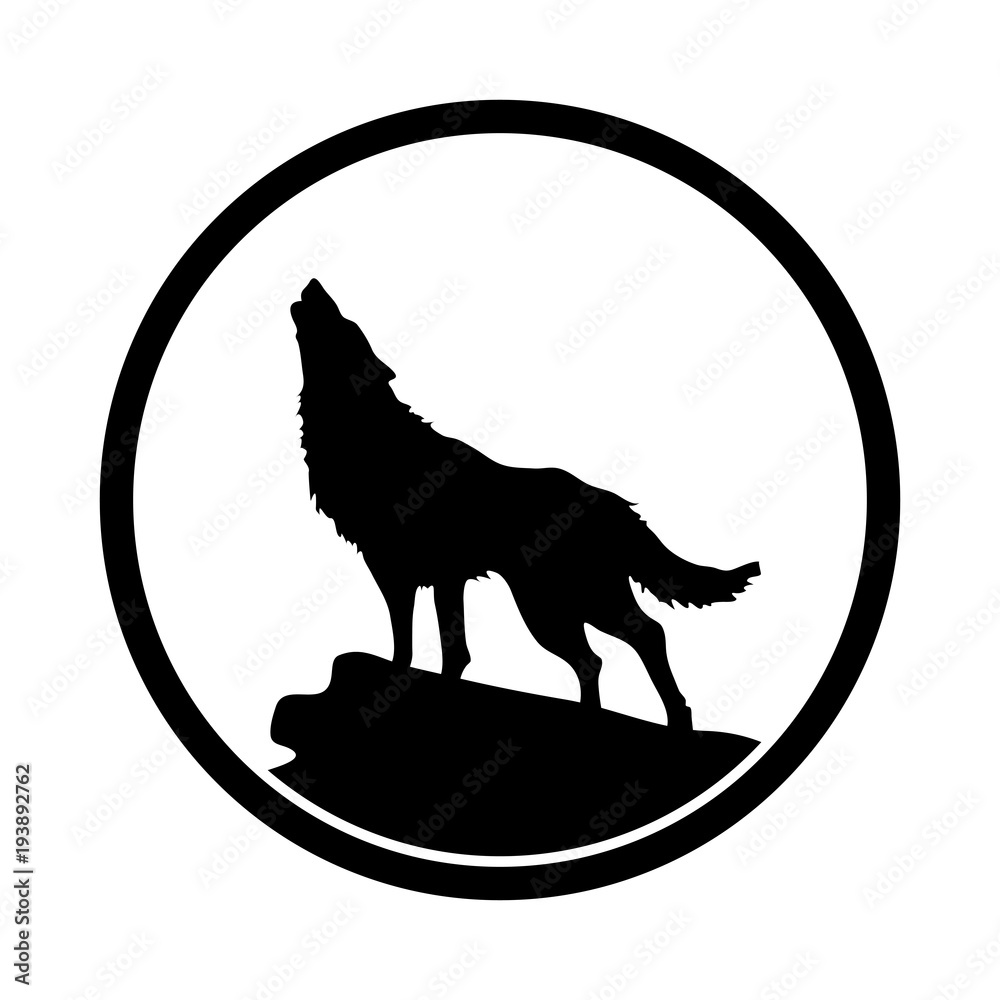 wolf. simple icon Stock Vector | Adobe Stock