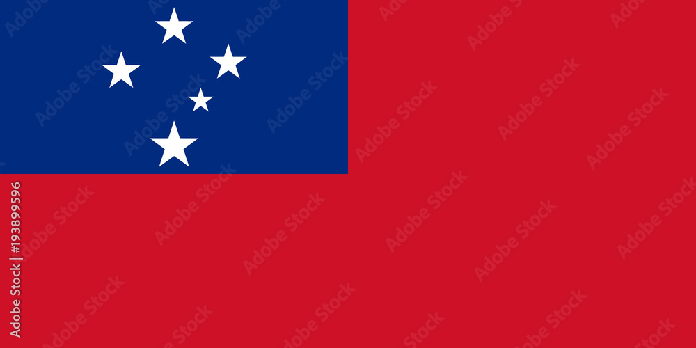Flag in colors of Samoa, vector image. Stock Vector | Adobe Stock