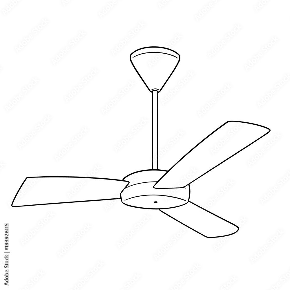 vector of ceiling fan Stock Vector | Adobe Stock