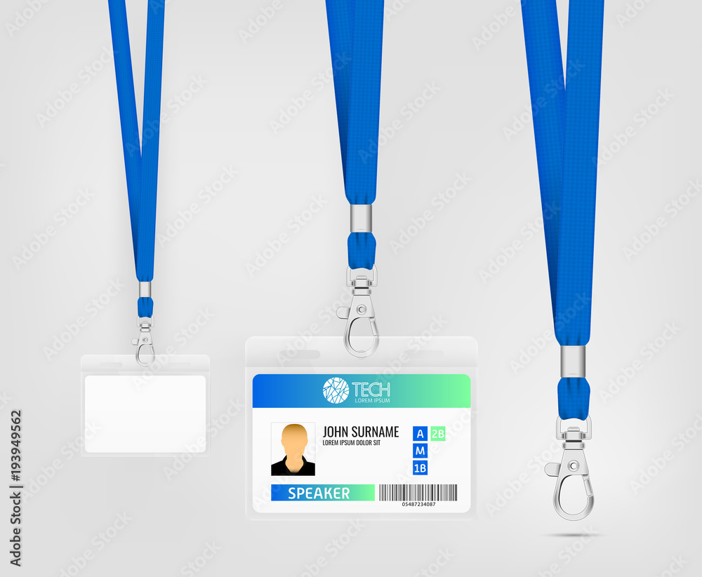 Lanyard design with cord. Cord texture effect. Simple lanyard for ...