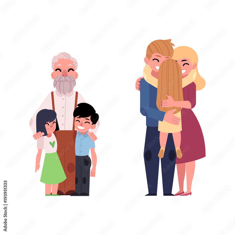 Hugging Family Clipart