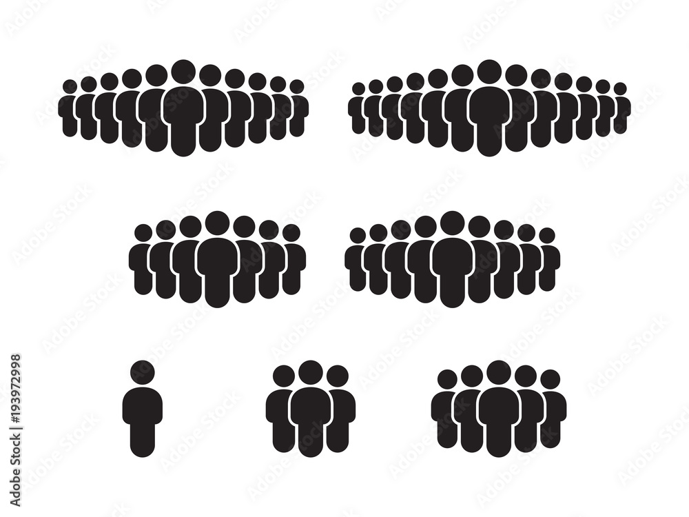 People Icon set Stock Vector | Adobe Stock