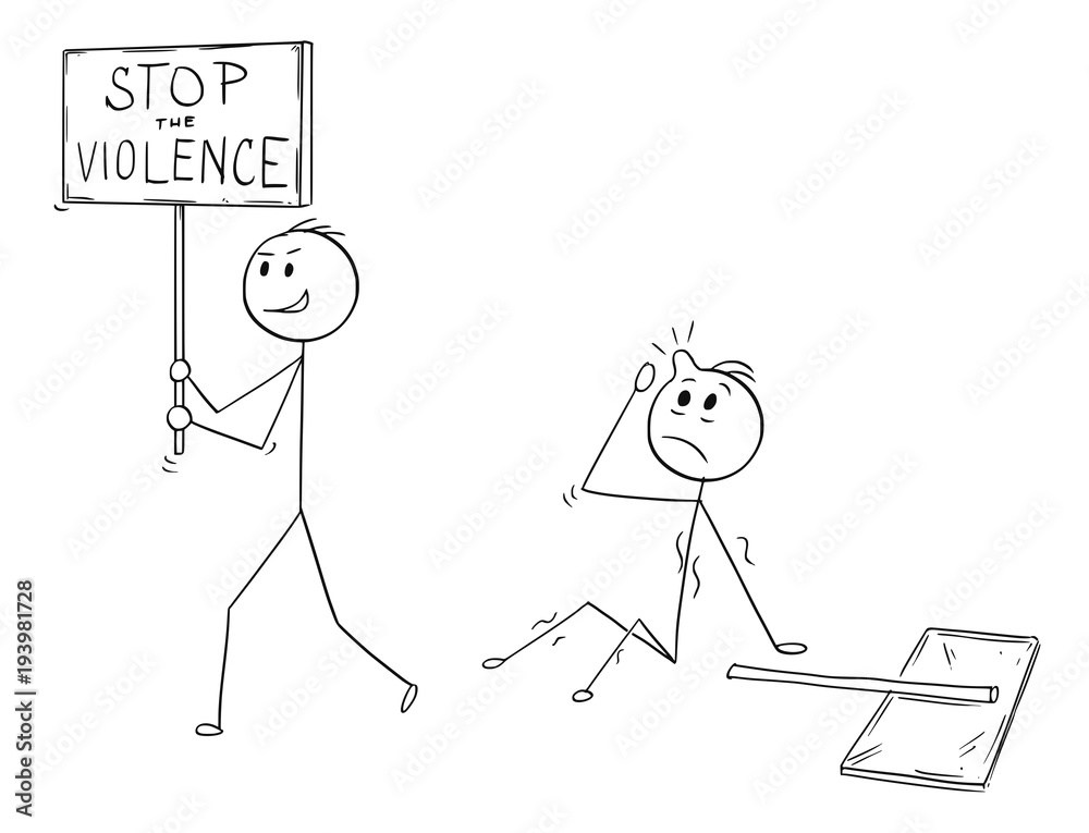 Cartoon stick man drawing conceptual illustration of businessman ...