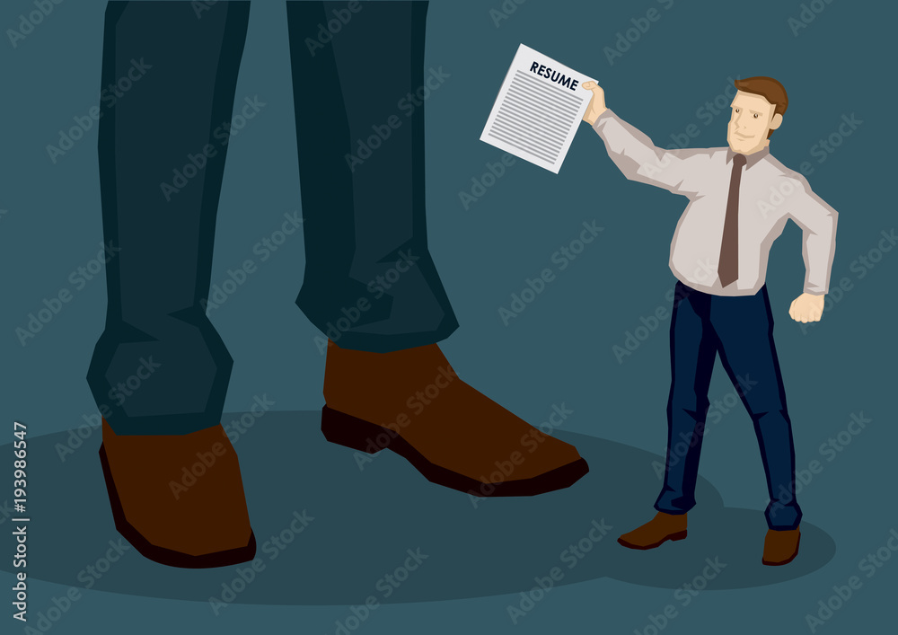 Resume for Job Application Vector Cartoon Illustration Stock Vector ...