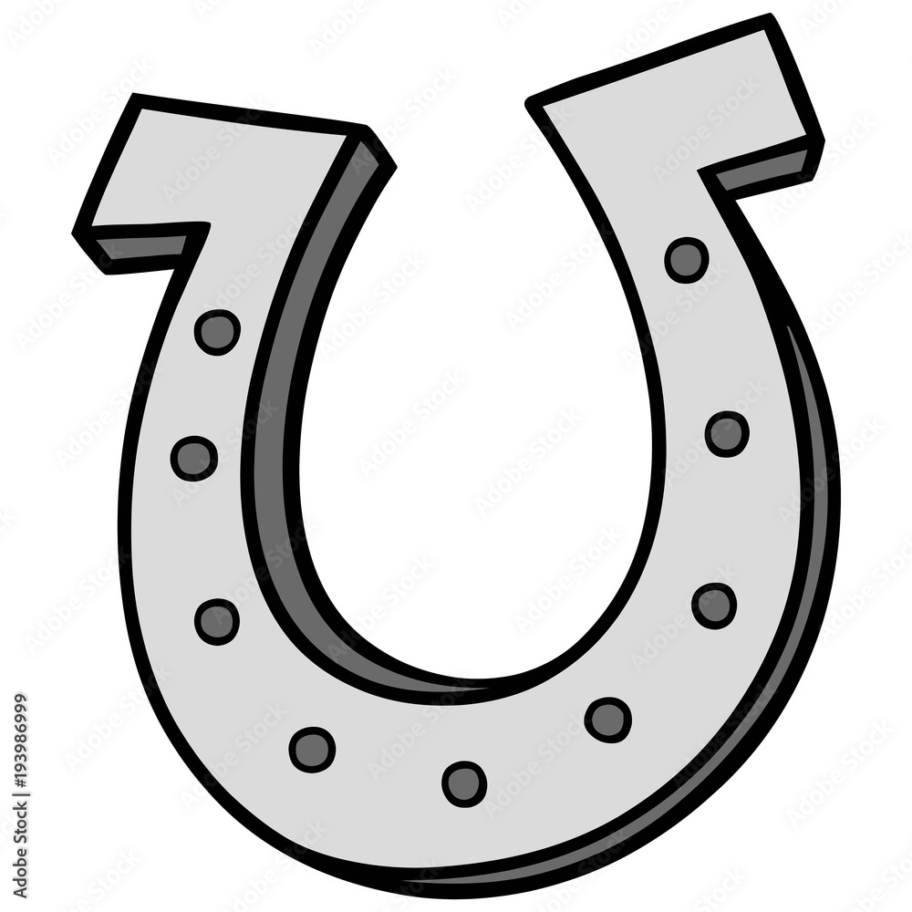Horseshoe Illustration - A vector cartoon illustration of a horse's ...