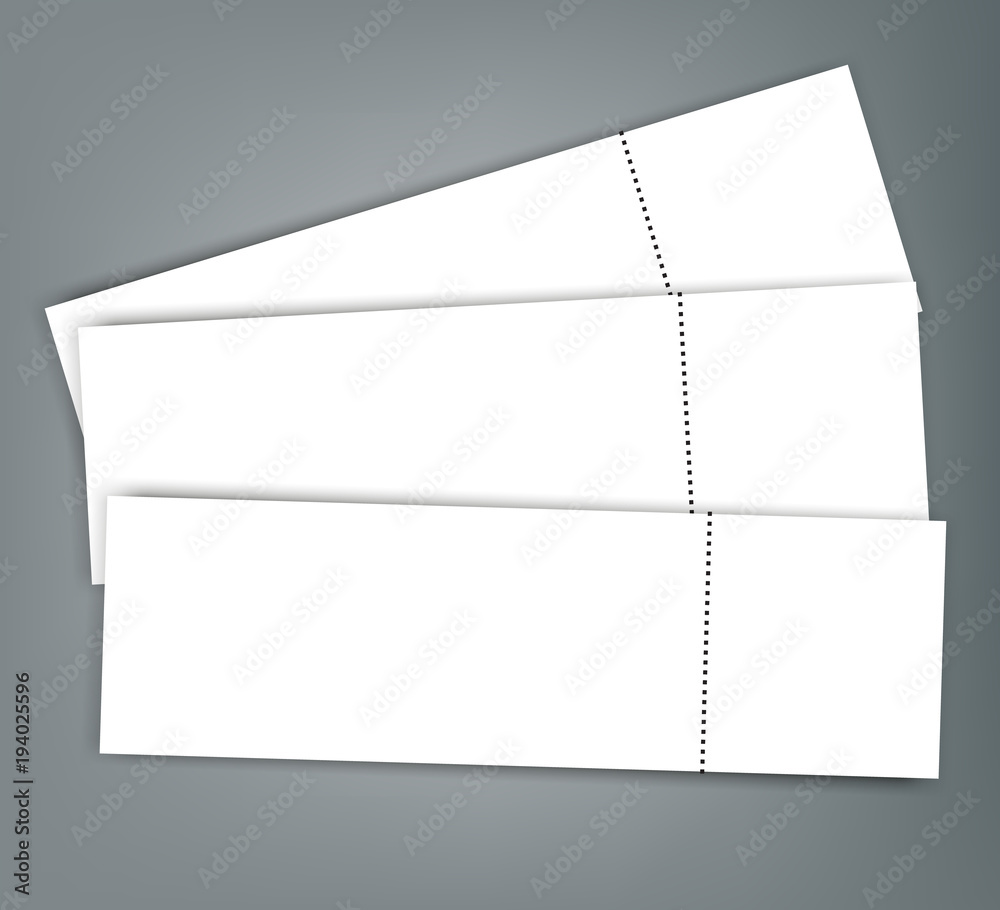 Blank event concert ticket mockup template. Concert, party or festival ...