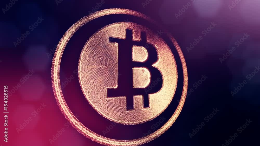 bitcoin logo inside circles like coin. Financial background made of ...