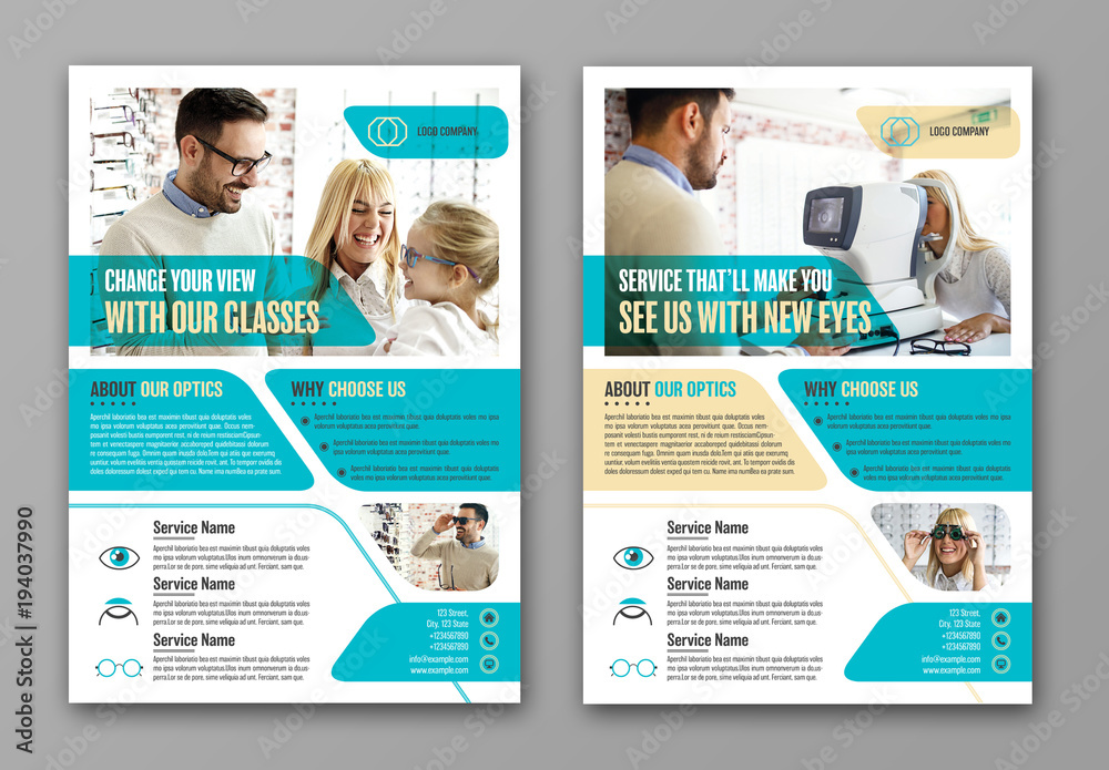 Optometry Flyer Layout 1 Stock Template | Adobe Stock