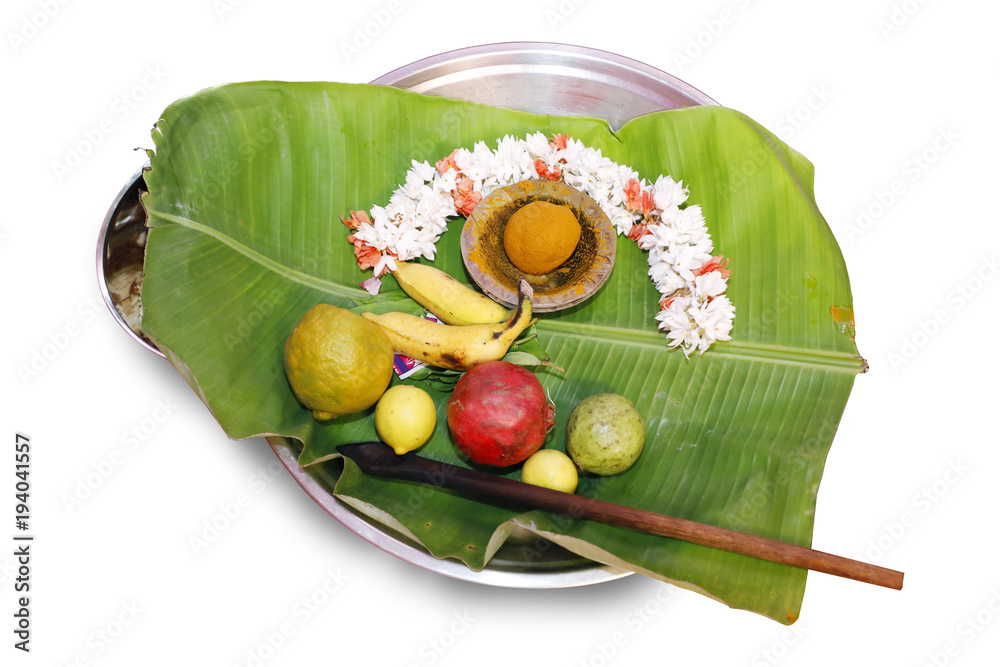 Pooja Praying Tray. Hindu Tamil Traditional Wedding Rituals Stock Photo ...