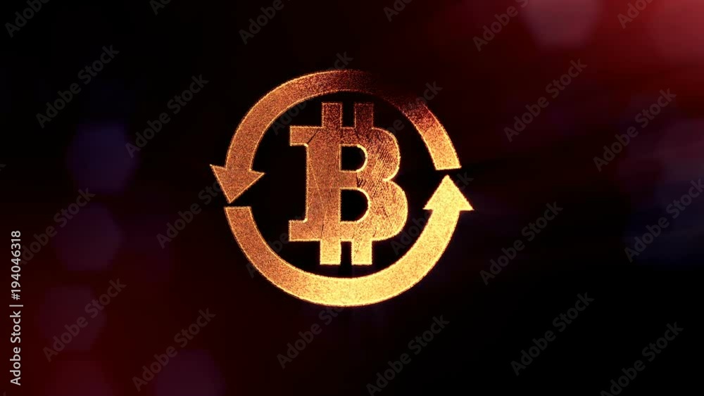 logo bitcoin inside the circular arrows. Financial background made of ...