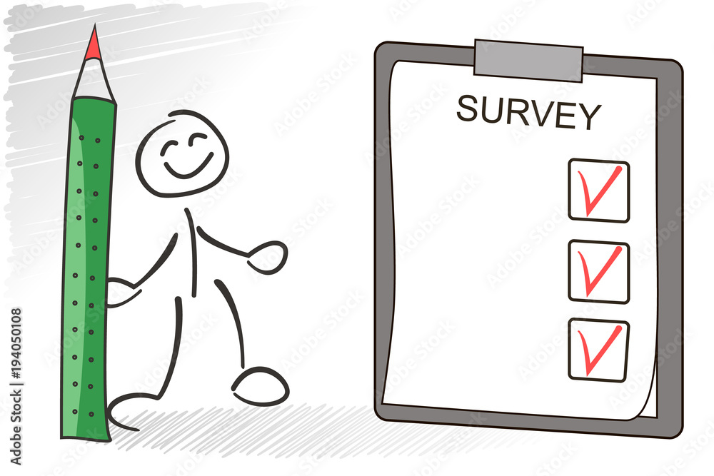 Survey vector concept. Stickman answer questions from the survey ...