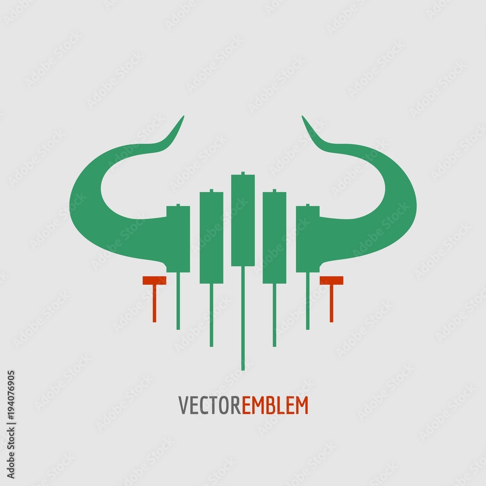 Logo candlestick trading chart analyzing in forex stock market ...