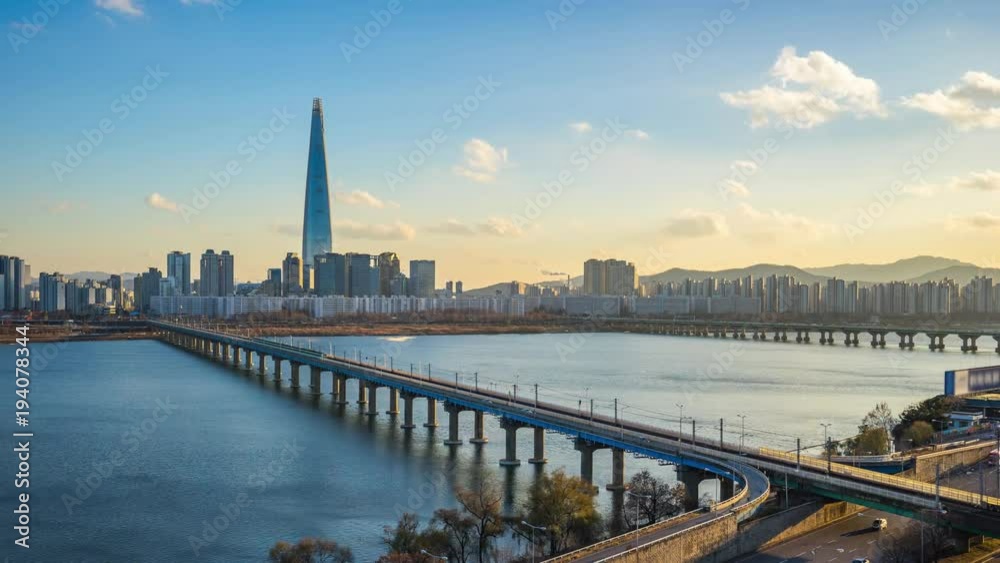 Timelapse of Seoul city skyline in Seoul, South Korea Time Lapse 4K ...