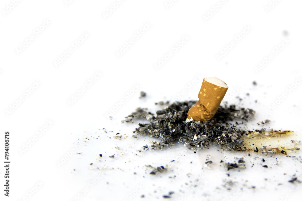 Cigarette Ashes On The Ground