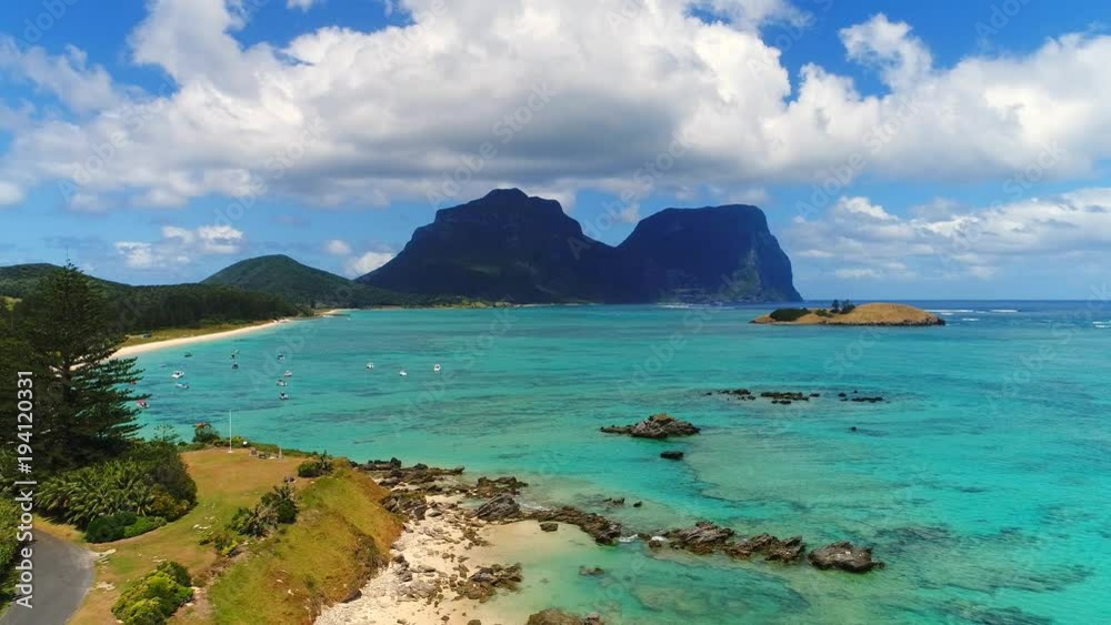 Aerial view of Lord Howe Island (World Heritage-listed paradise ...